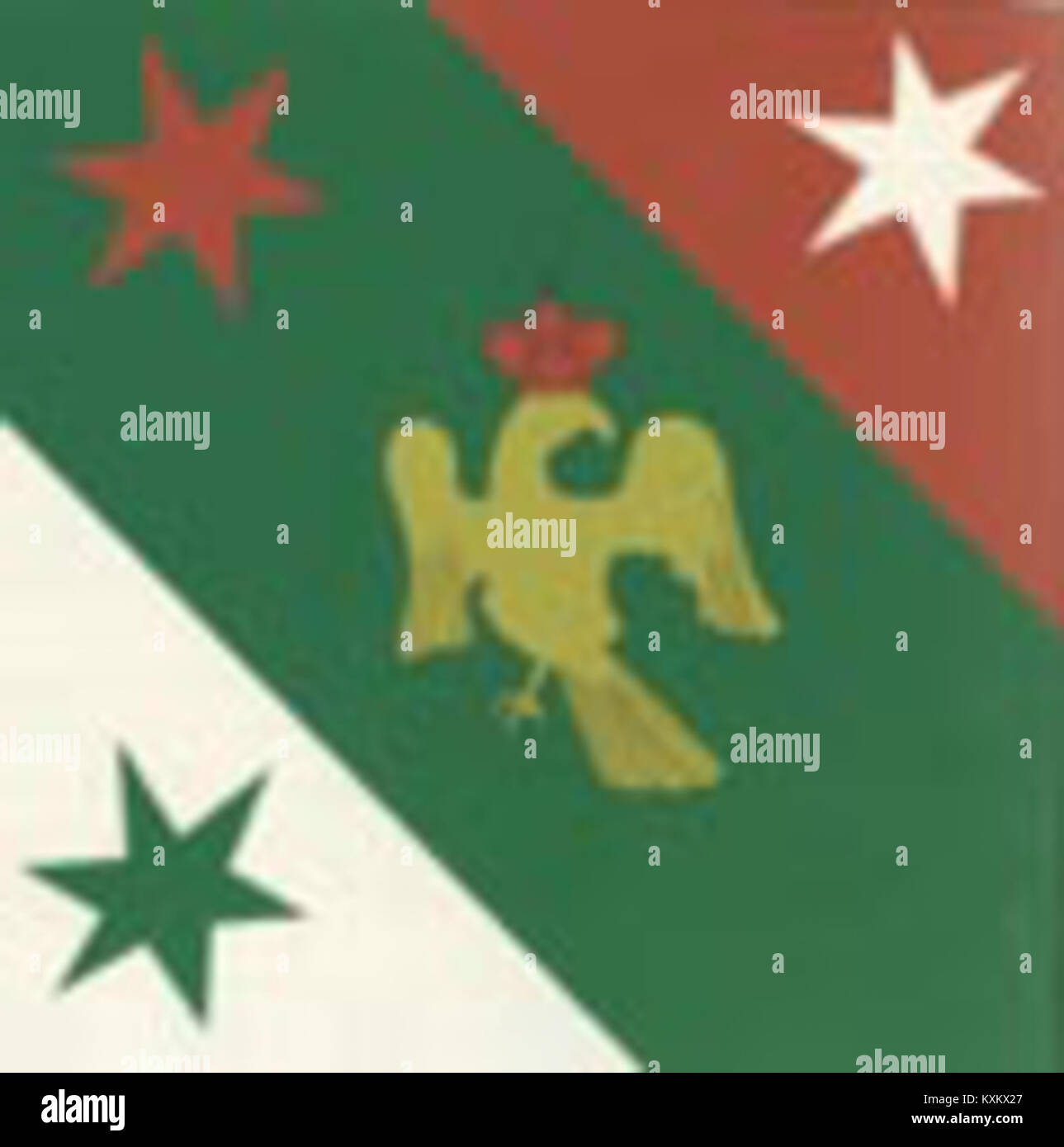 The Flag of the Three Guarantees, created under Agustín de Iturbide ...