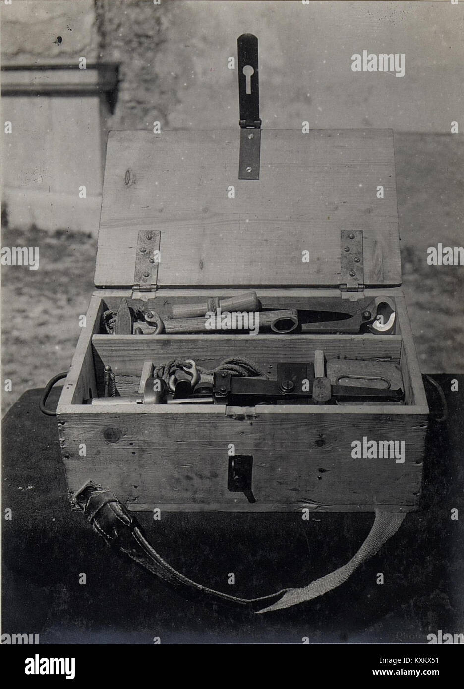 Photograph of an Austrian infantry trench mortar mounted on a boat ...