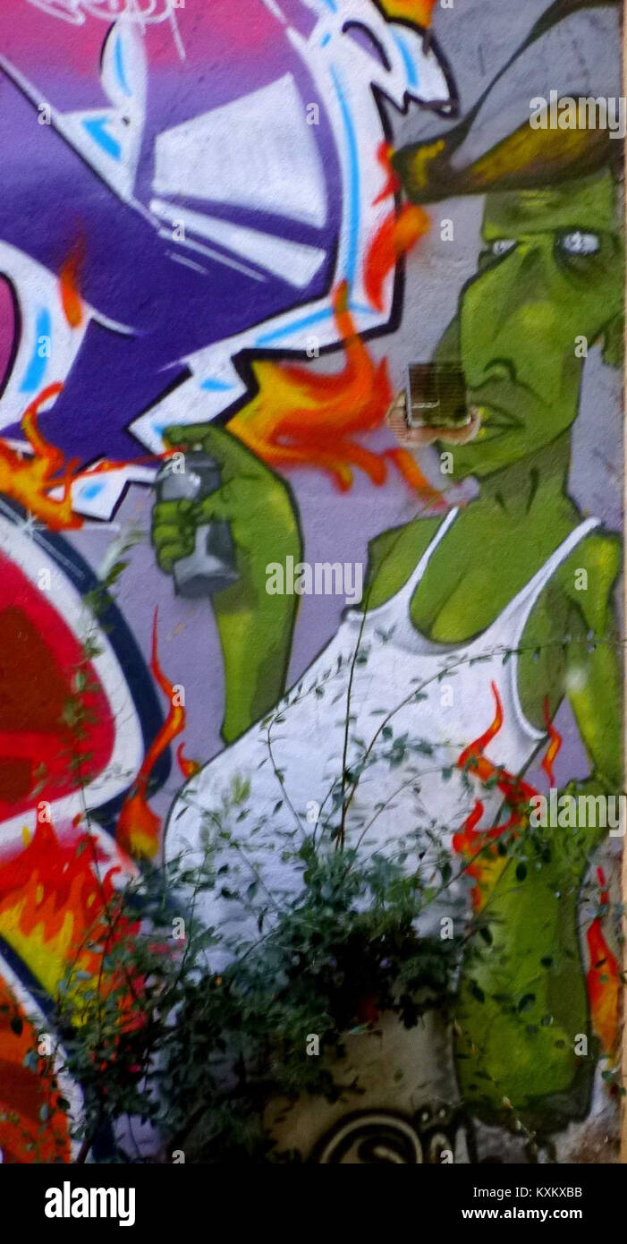 A graffiti artwork titled 'Bara,ain' that represents a contemporary ...