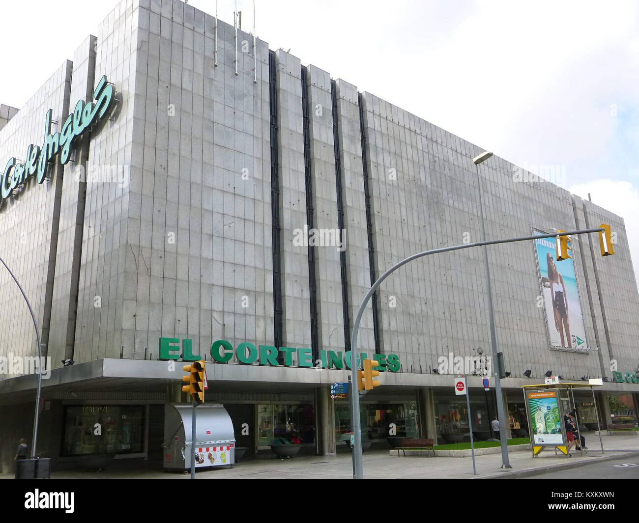 This image features the famous El Corte Inglés department store located ...