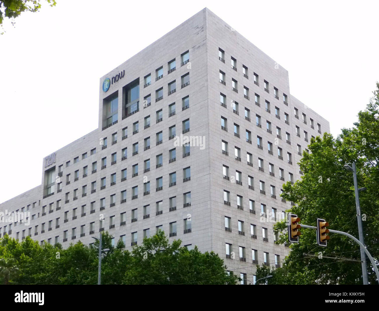 A photograph of the L'illa Diagonal building complex located on ...