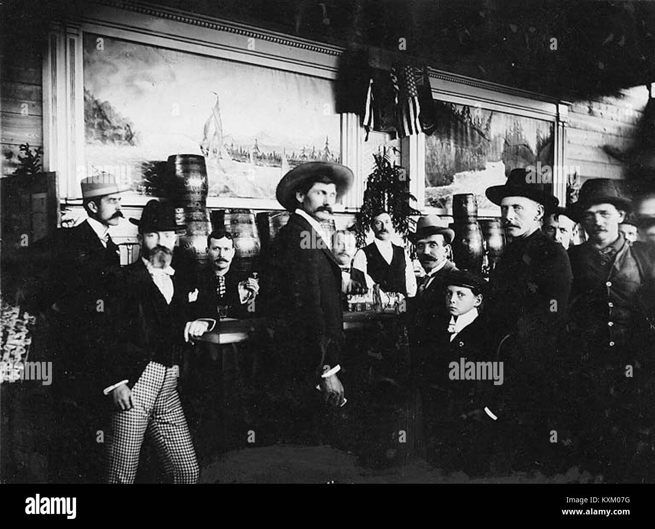 The grand opening of the Opera House bar in Dawson, Yukon Territory ...