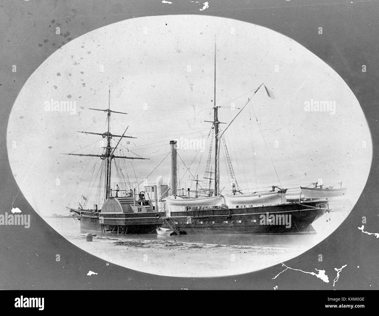 A steam-powered boat with paddle wheels, commonly used in the 19th ...