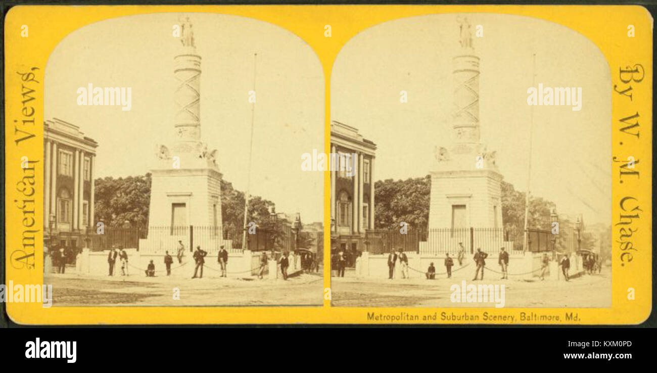 The Battle Monument at Monument Square, designed by William M. Chase ...