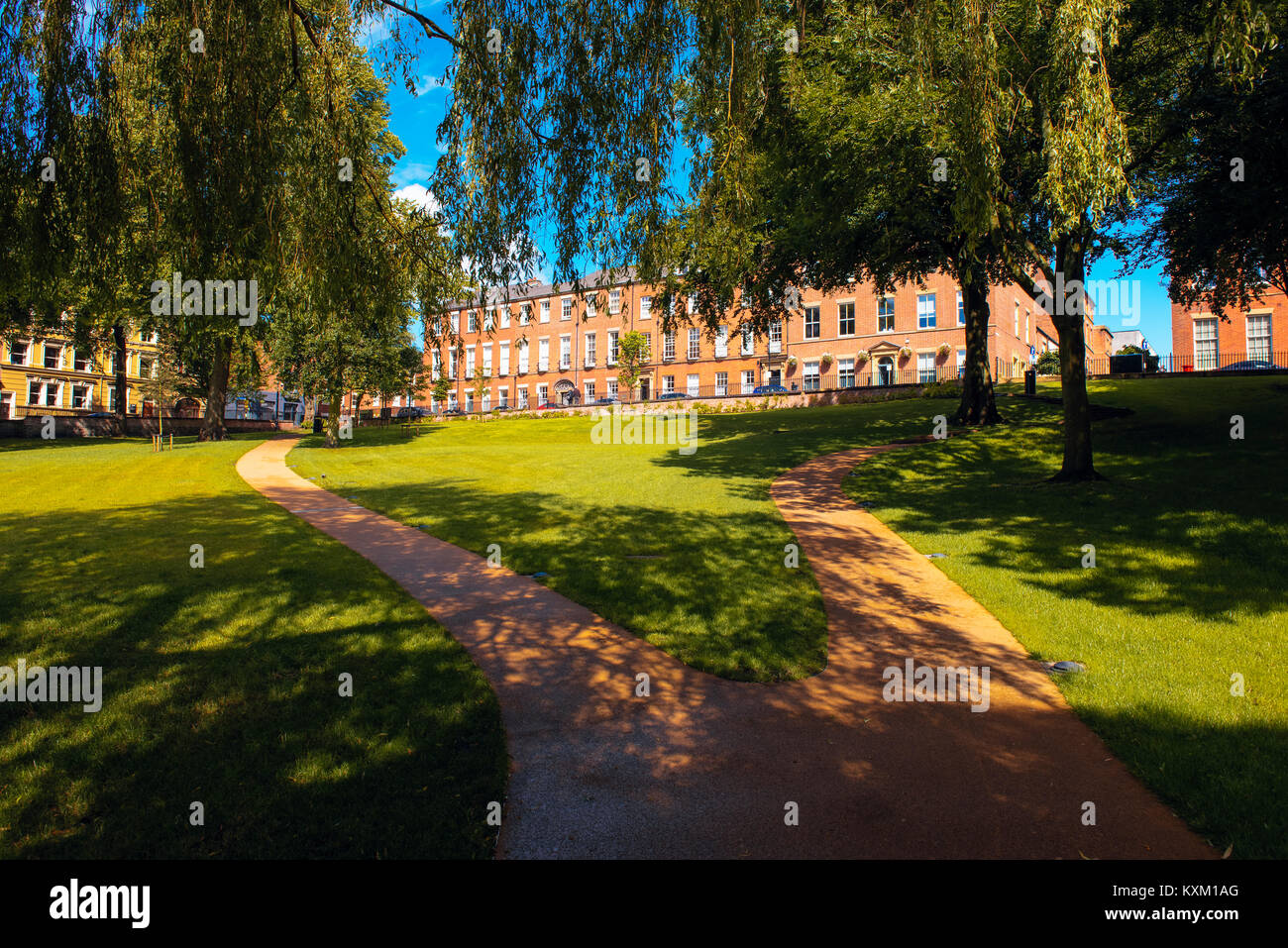 Winckley Gardens in Winckley Square Preston Lancashire Stock Photo - Alamy