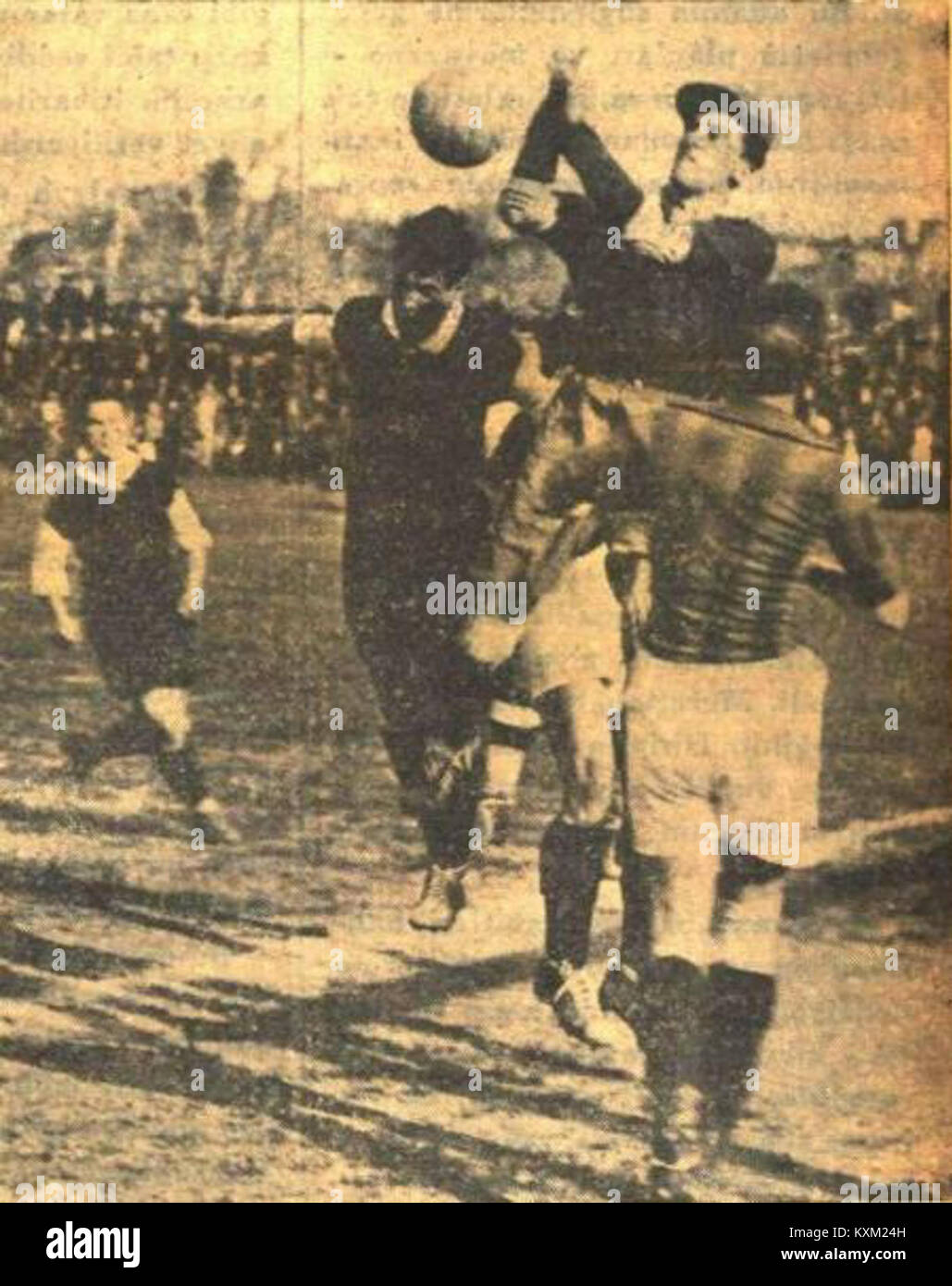 A 1934 photograph captures the football match between Beşiktaş and ...