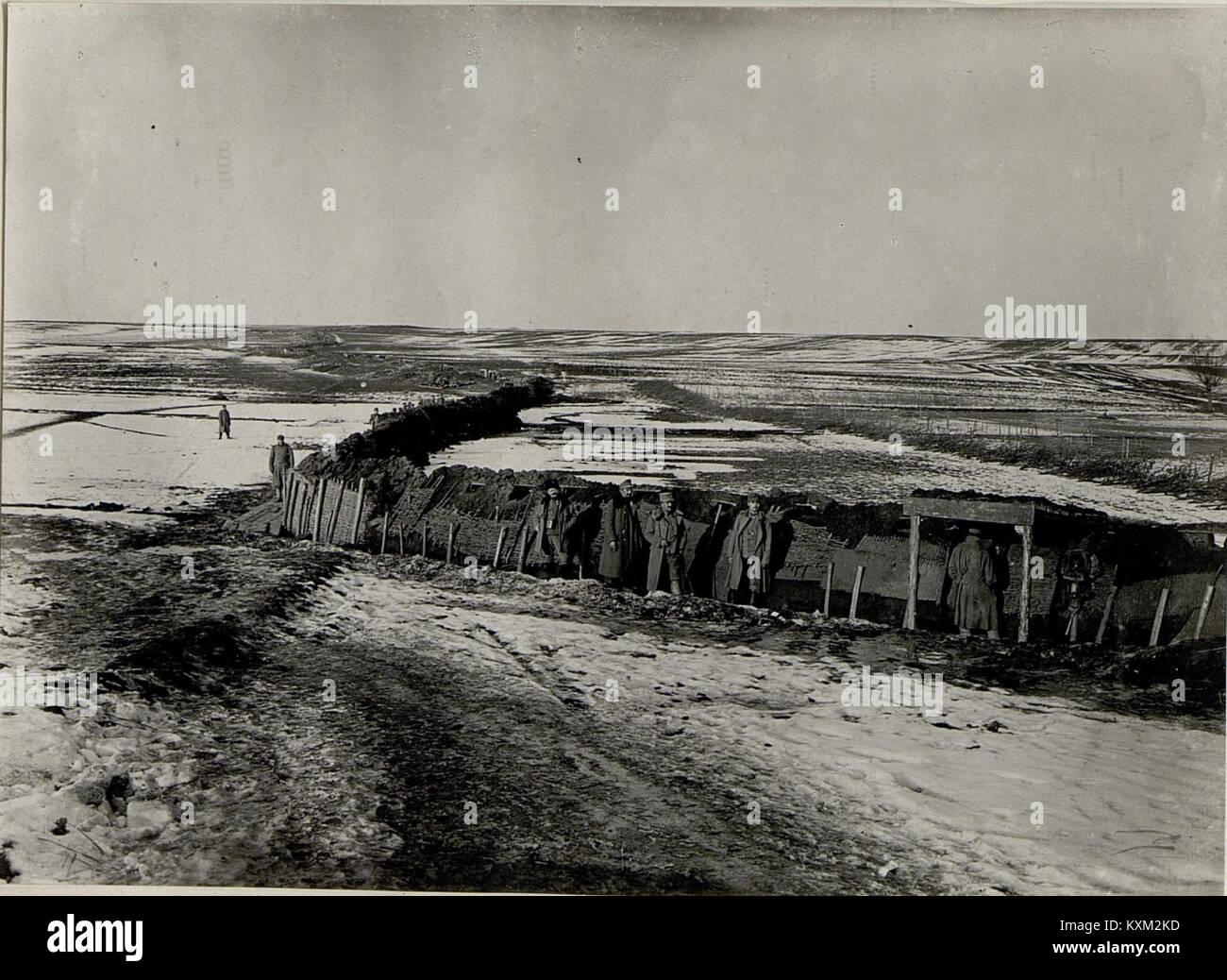 The image shows fortifications along the Sumpf Line north of Ksany ...