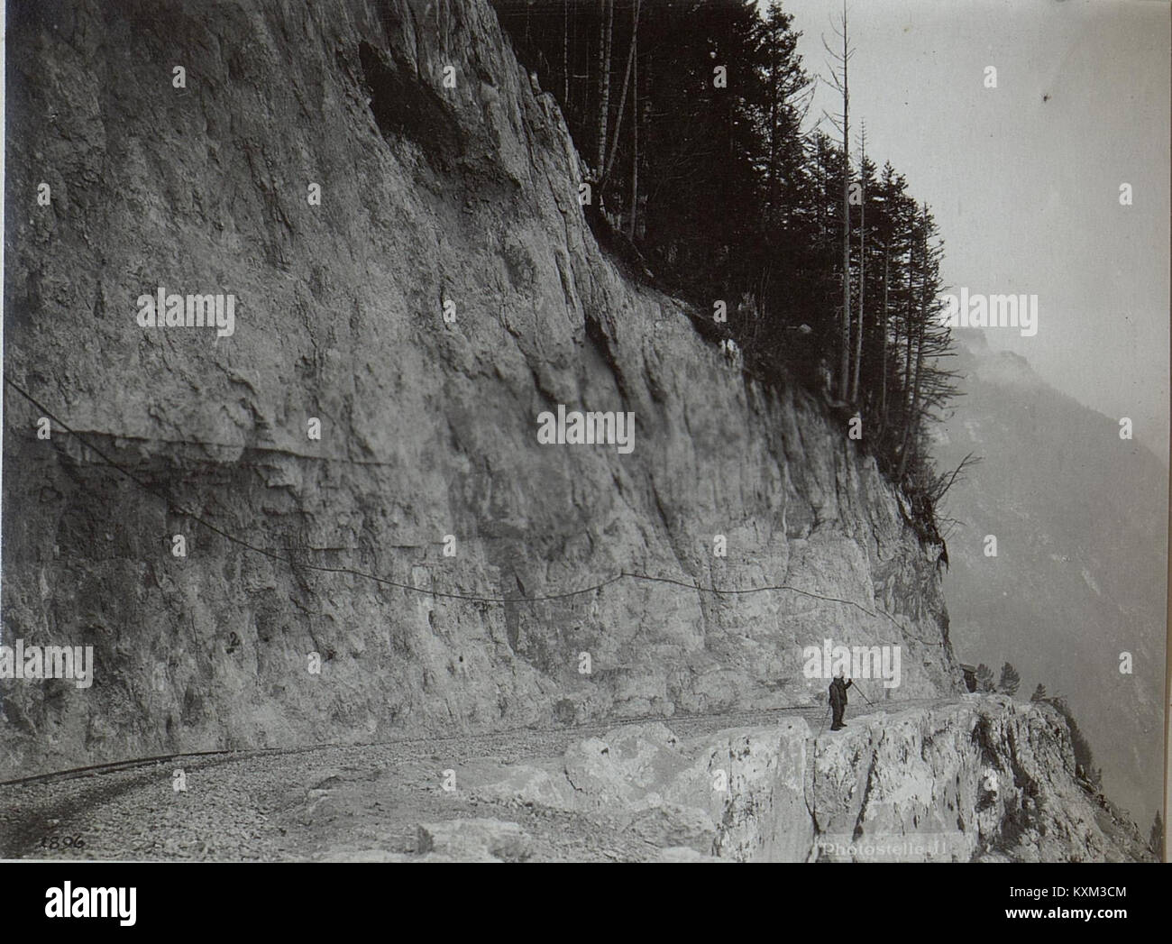 Photograph documenting the construction of Barricatastraße, showing ...