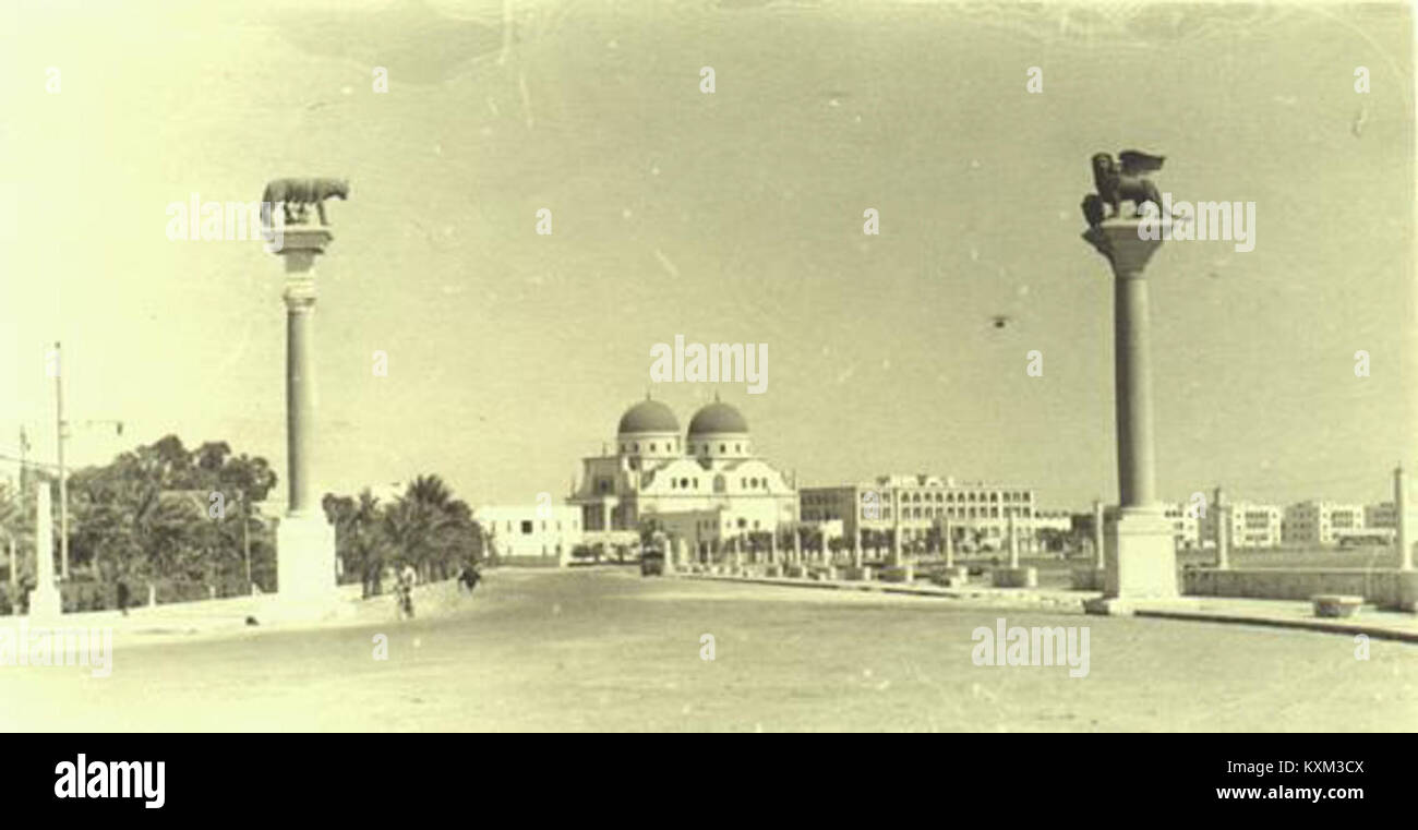 Photograph of Victory Street in Benghazi, Libya, showing street layout ...