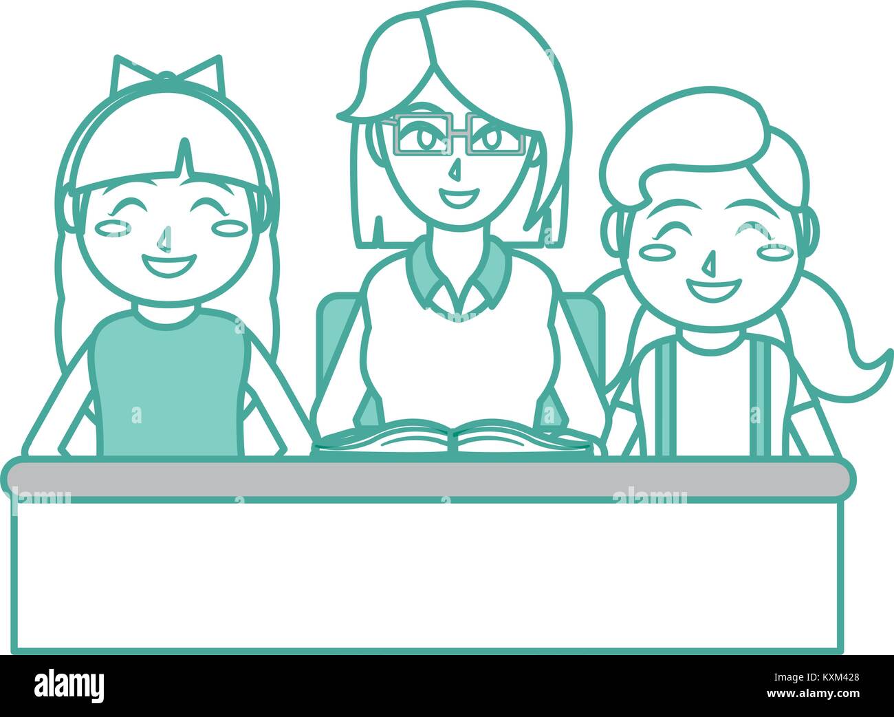 Teacher and girl design Stock Vector Image & Art - Alamy