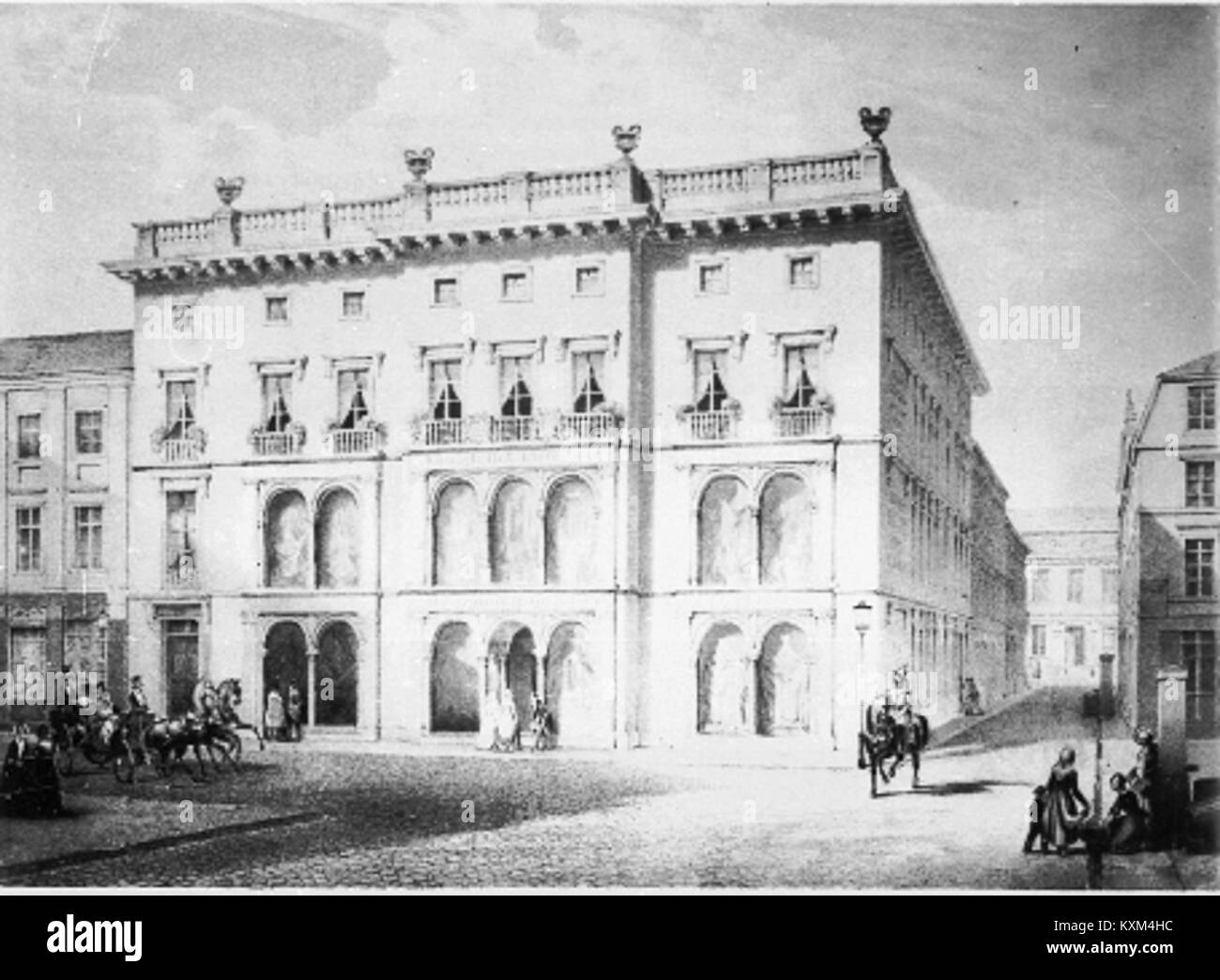 A historical depiction of Kaufhaus Gerson in Berlin, circa 1850, by W ...