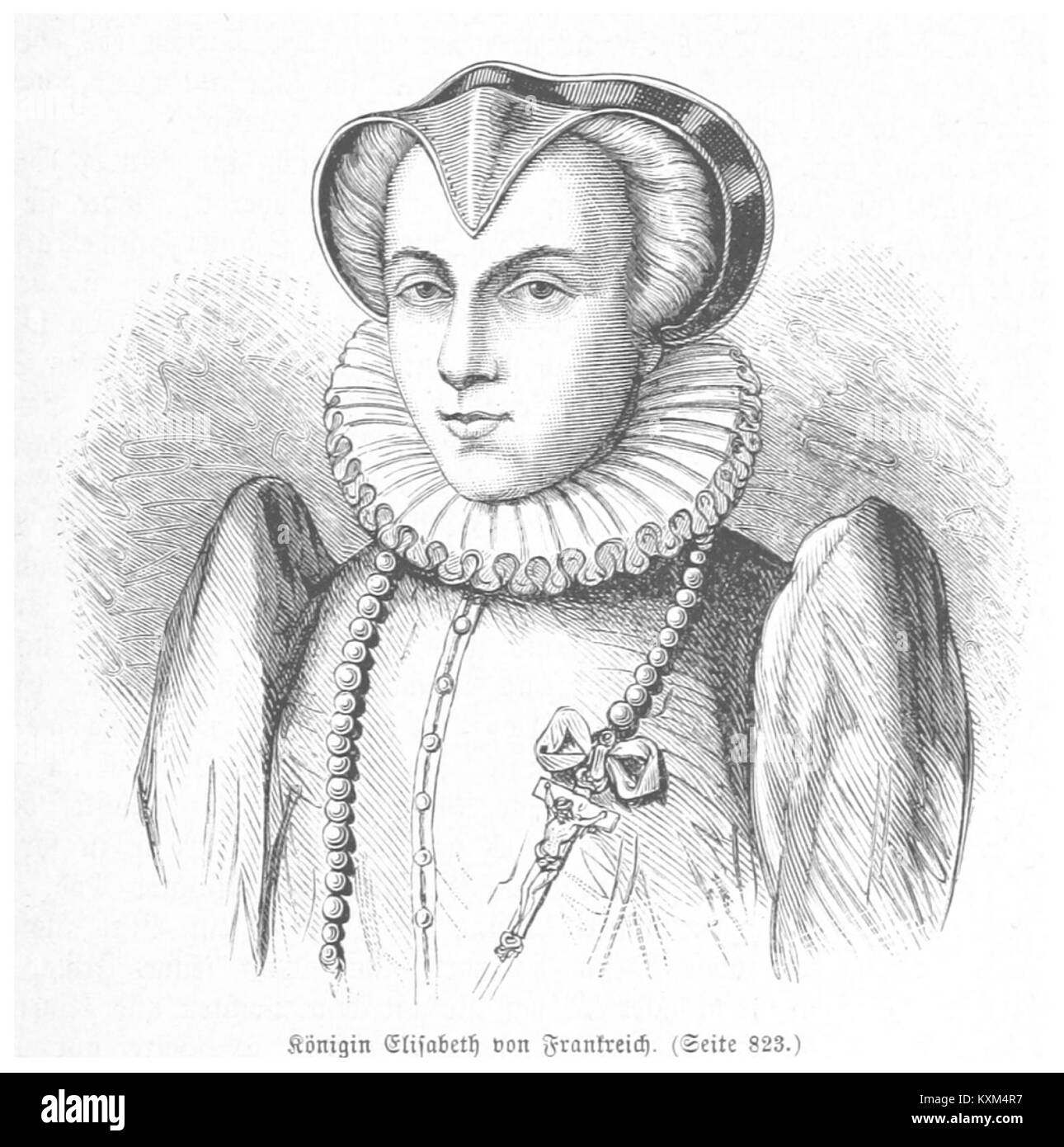 Illustration or page from BERMANN (1880) depicting Queen Elizabeth of ...