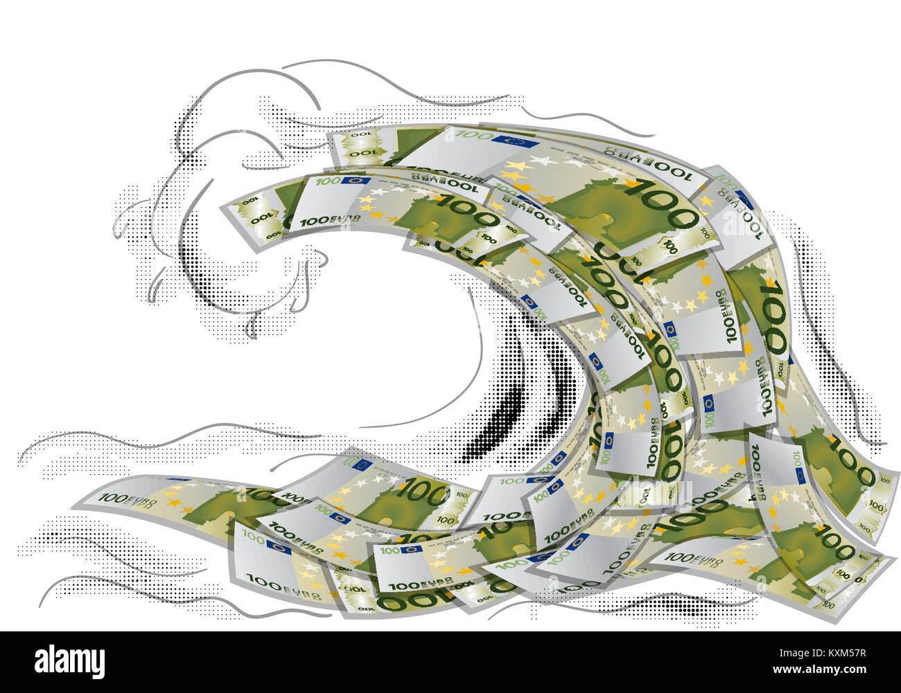 money wave isolated on a white background Stock Vector Image & Art - Alamy
