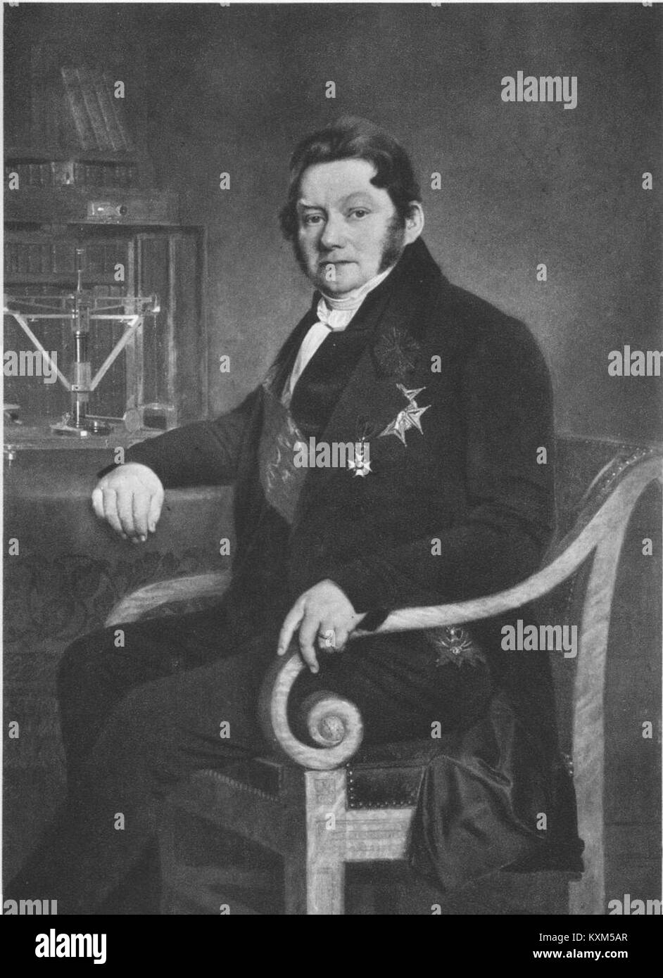 This painting of Jöns Jacob Berzelius, a Swedish chemist, was created ...