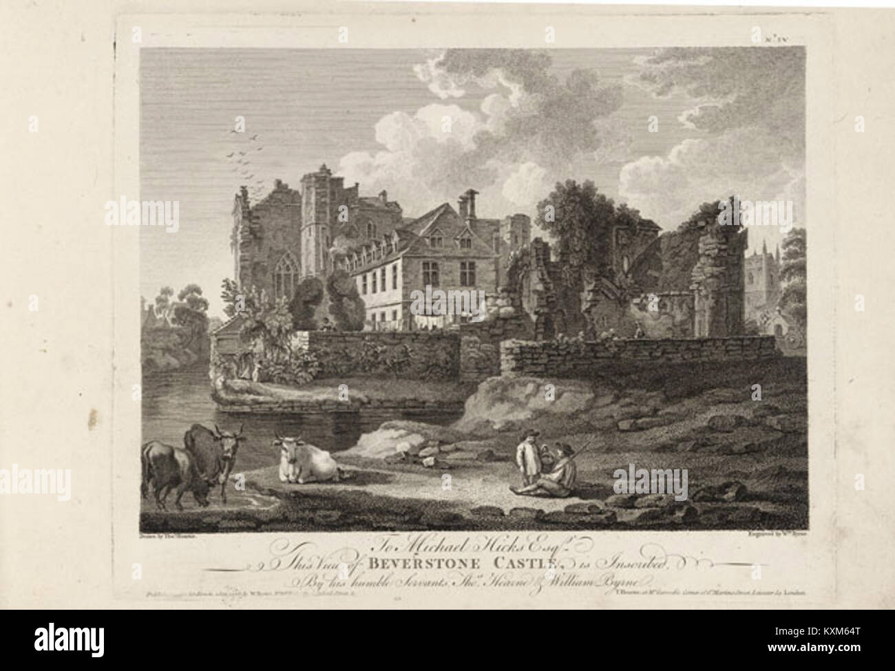 Beverstone castle by BYRNE, WILLIAM - GMII Stock Photo - Alamy