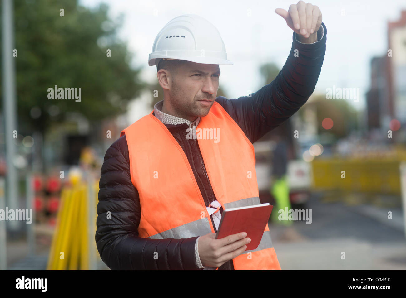 Waving engineer hi-res stock photography and images - Alamy