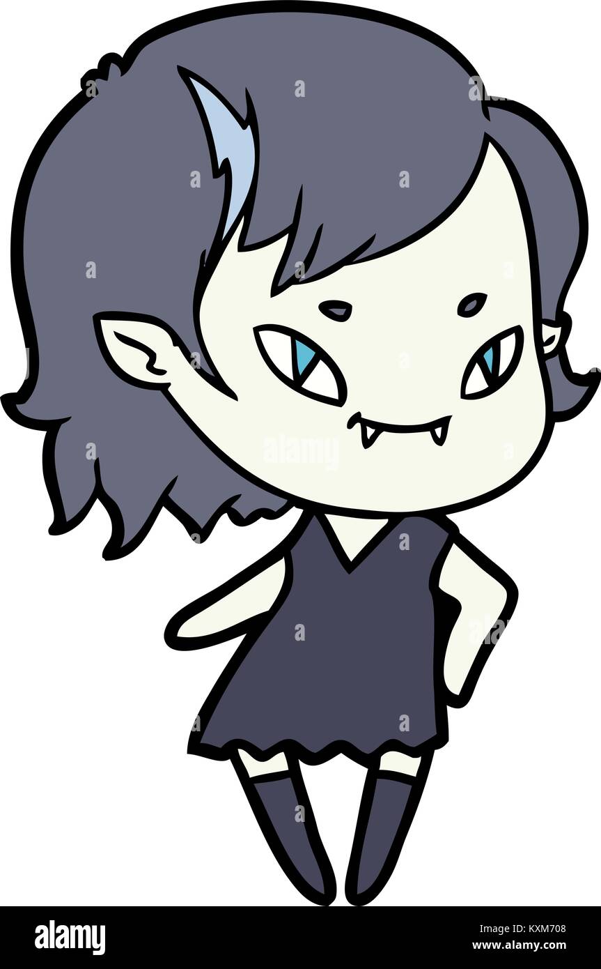 cartoon cool vampire girl Stock Vector Image & Art - Alamy