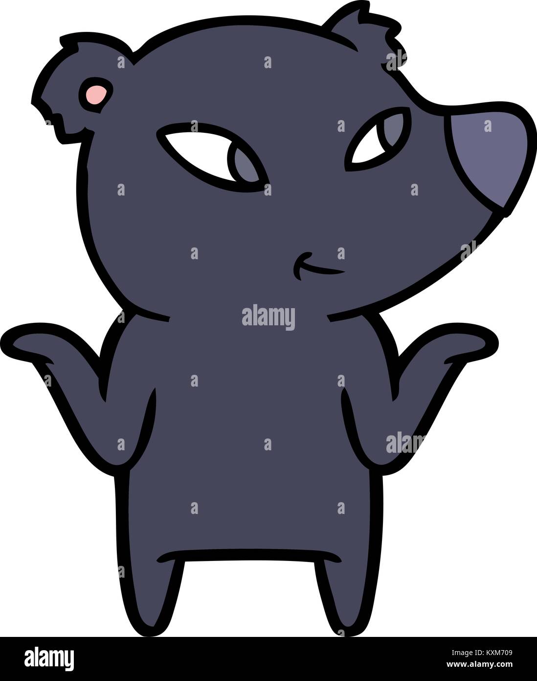 cute cartoon bear shrugging shoulders Stock Vector Image & Art - Alamy