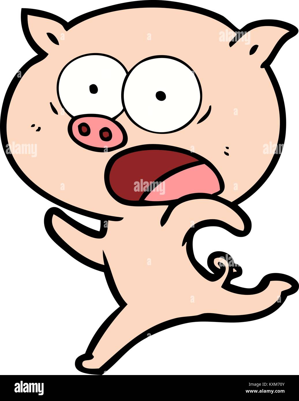cartoon pig running Stock Vector Image & Art - Alamy