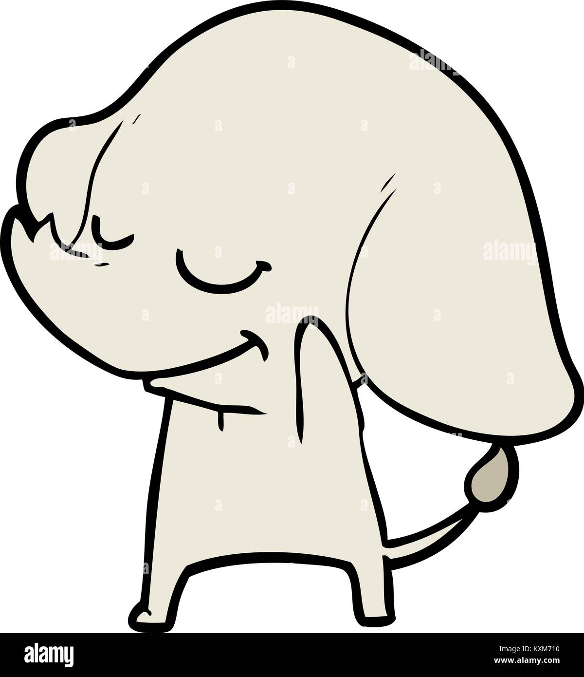 cartoon smiling elephant Stock Vector Image & Art - Alamy
