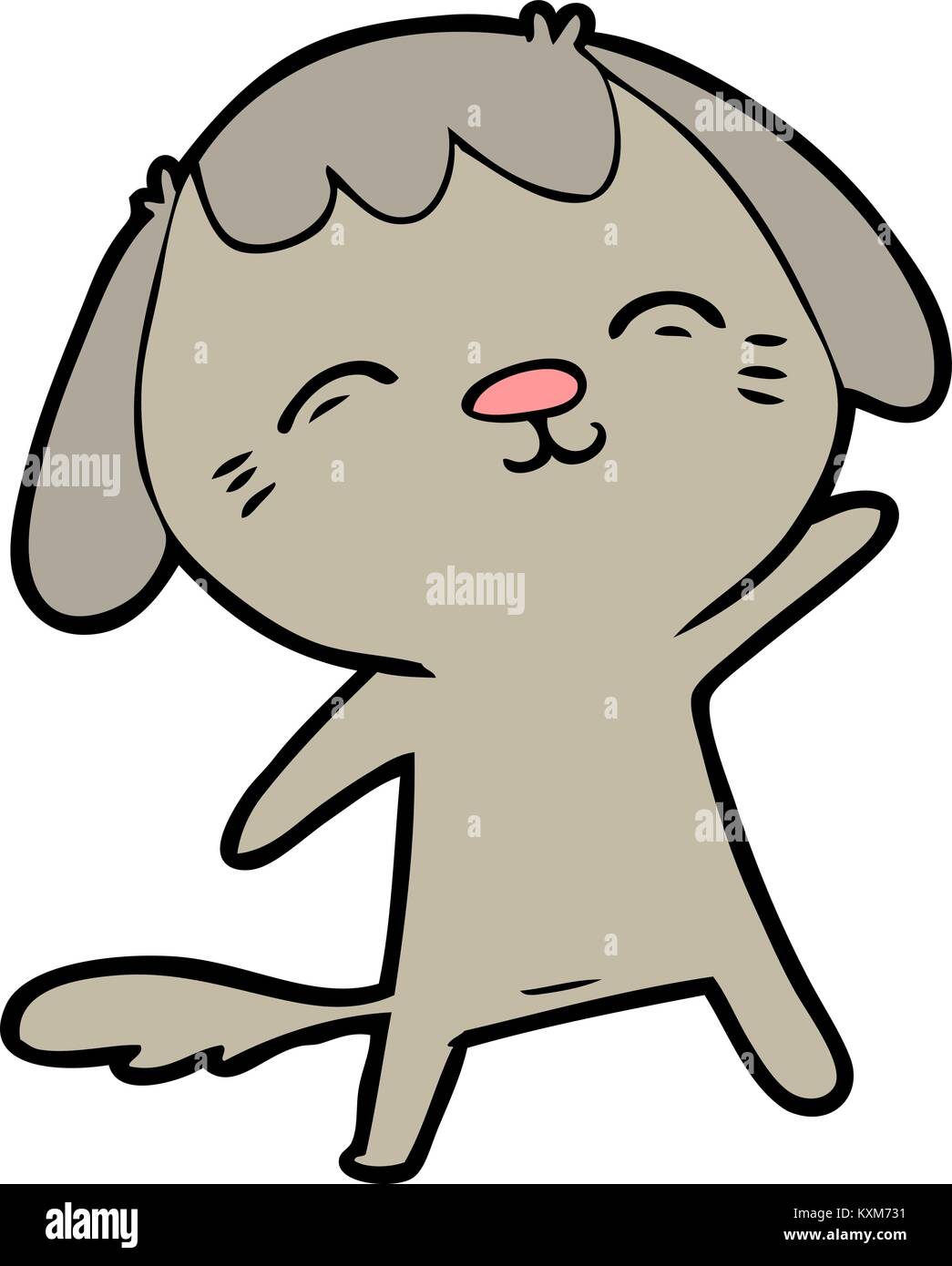 happy cartoon dog Stock Vector Image & Art - Alamy