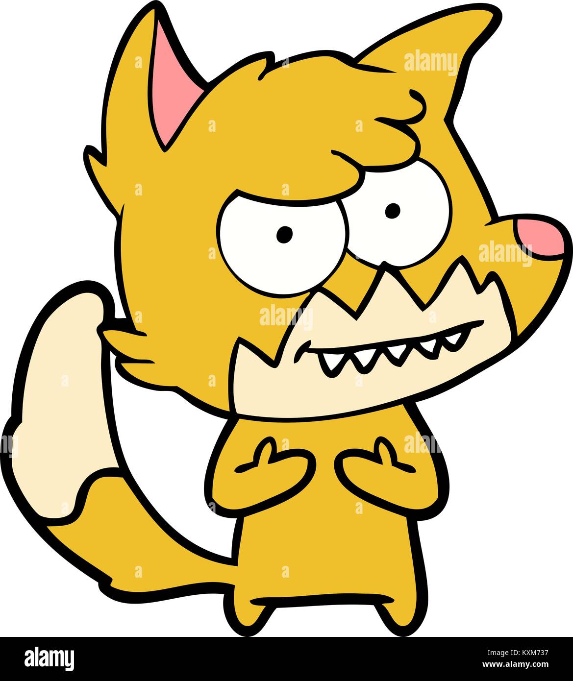 cartoon grinning fox Stock Vector Image & Art - Alamy