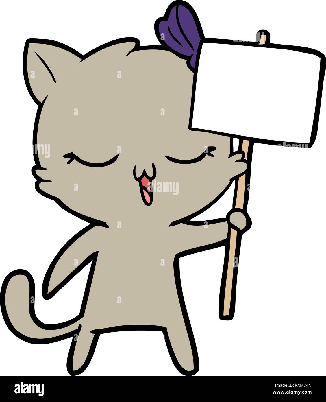 cartoon cat with bow on head Stock Vector Image & Art - Alamy