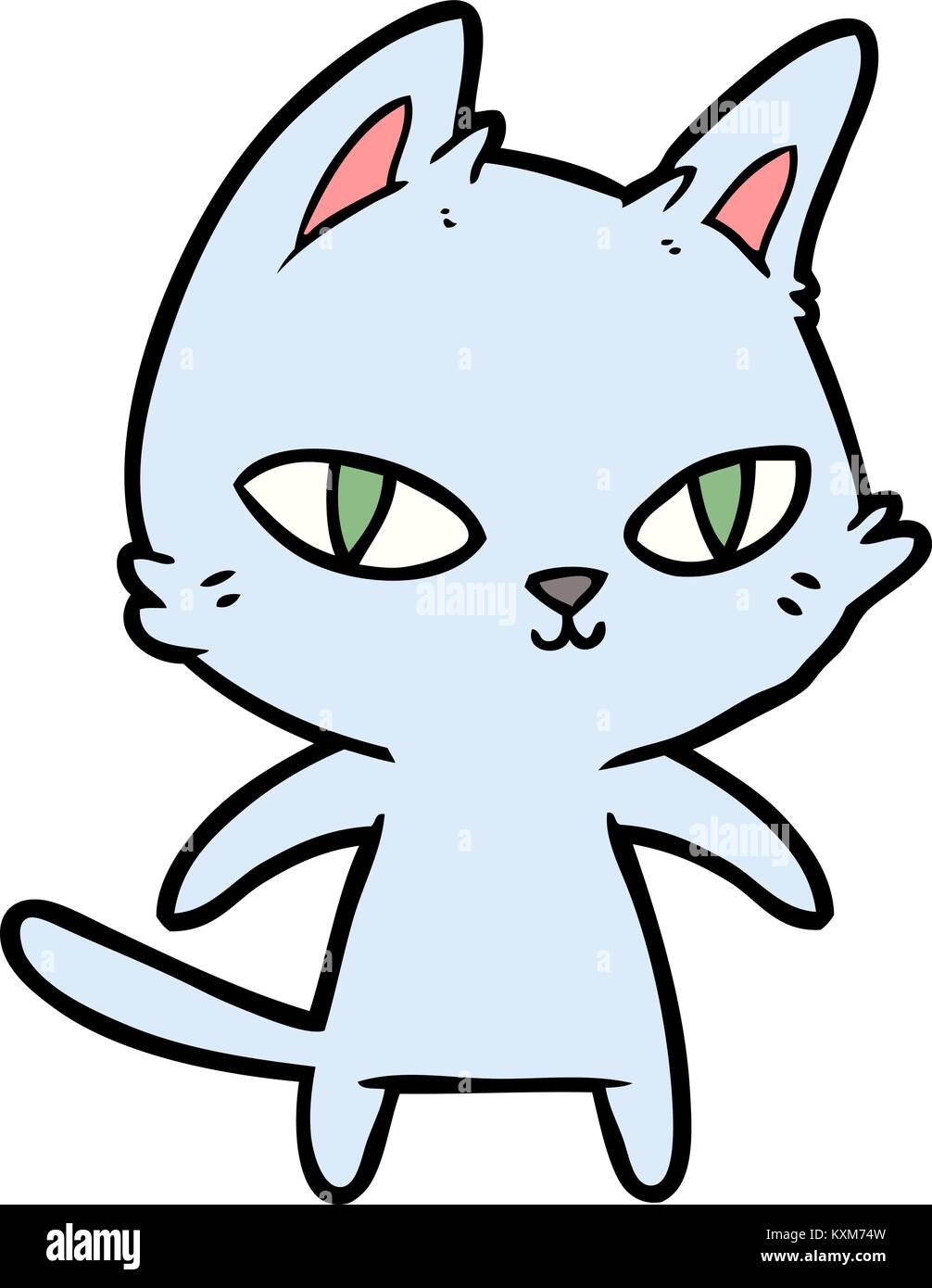 cartoon cat staring Stock Vector Image & Art - Alamy
