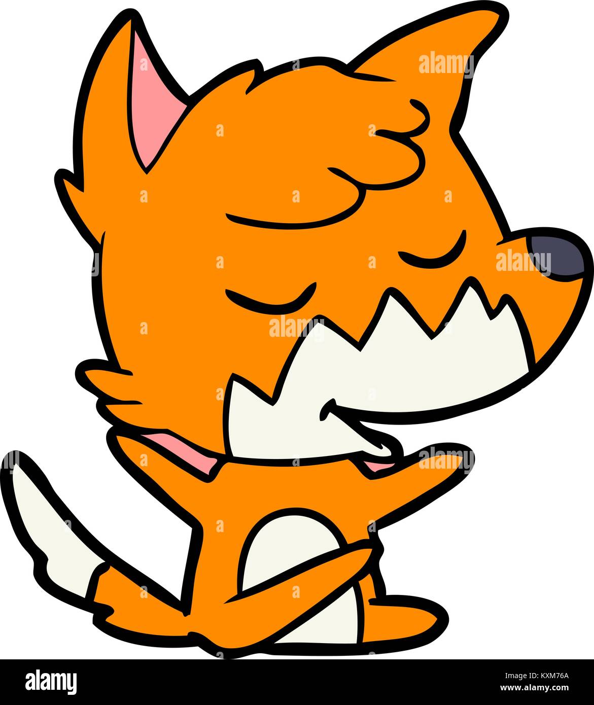 friendly cartoon fox Stock Vector Image & Art - Alamy