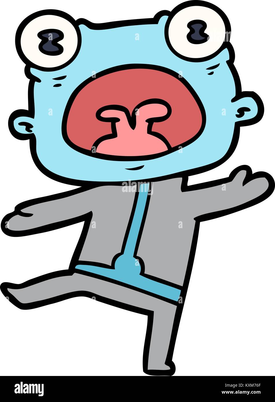 cartoon weird alien communicating Stock Vector Image & Art - Alamy