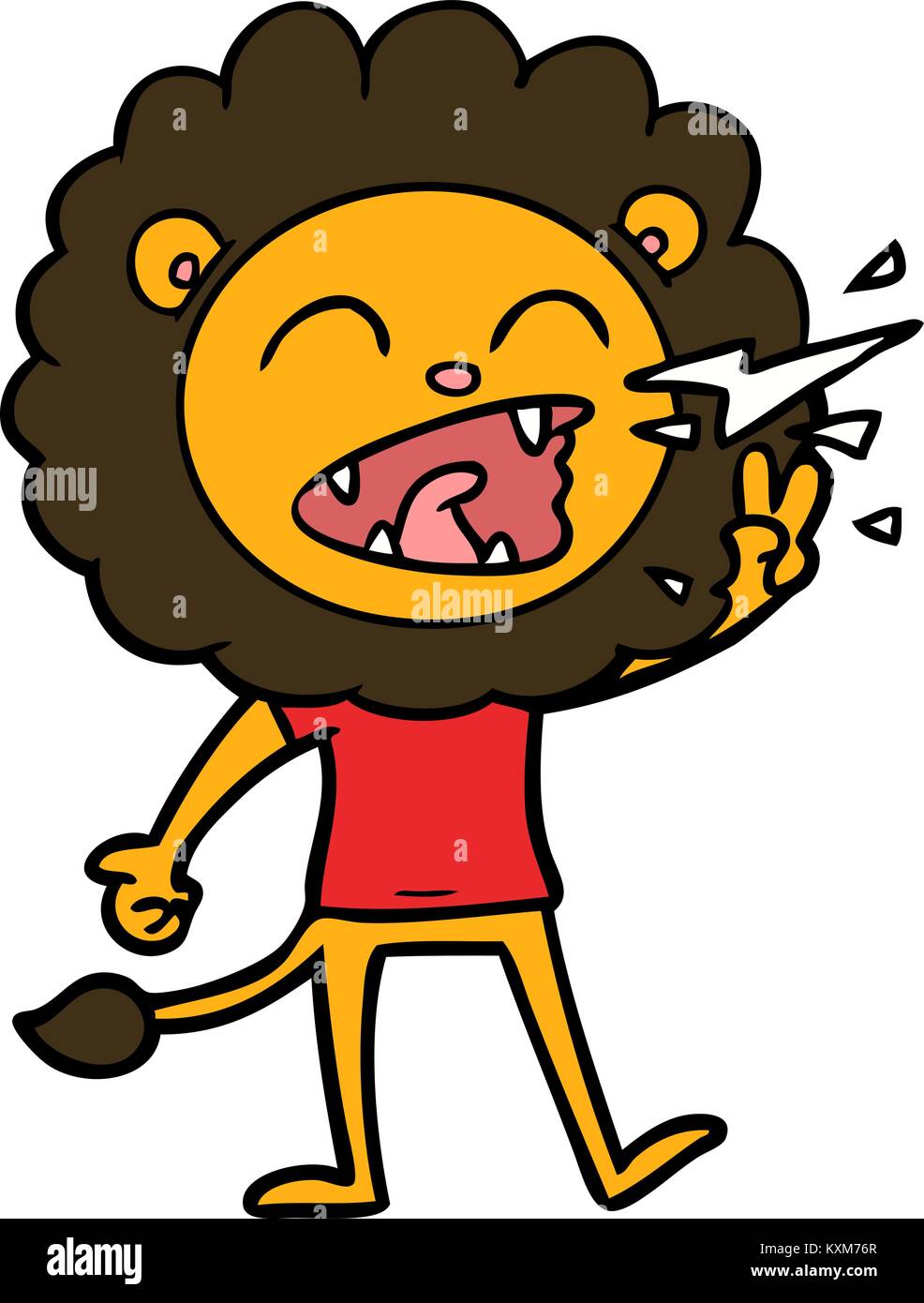 cartoon roaring lion Stock Vector Image & Art - Alamy