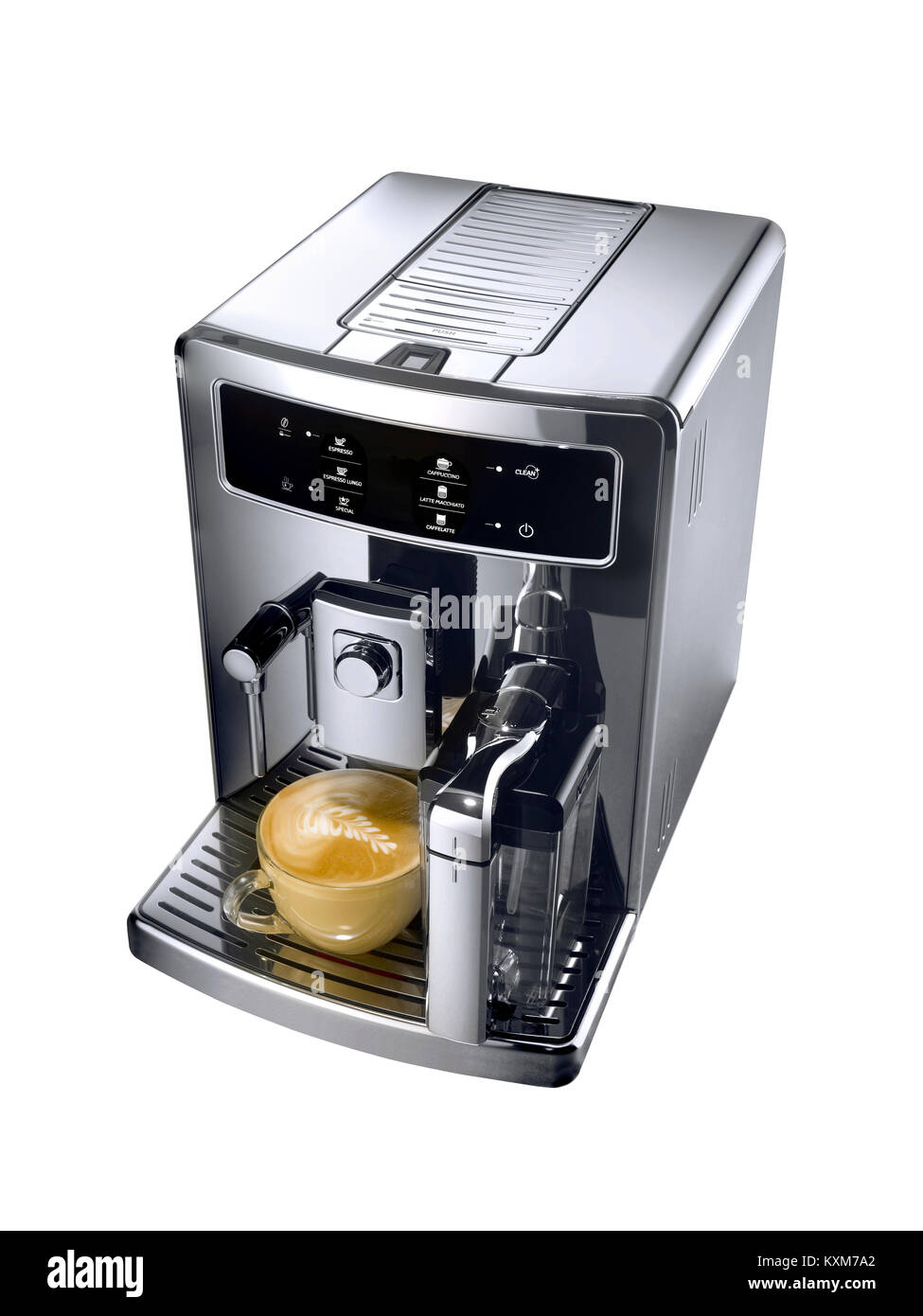 A wide angel shot of a modern kitchen coffee machine Stock Photo - Alamy