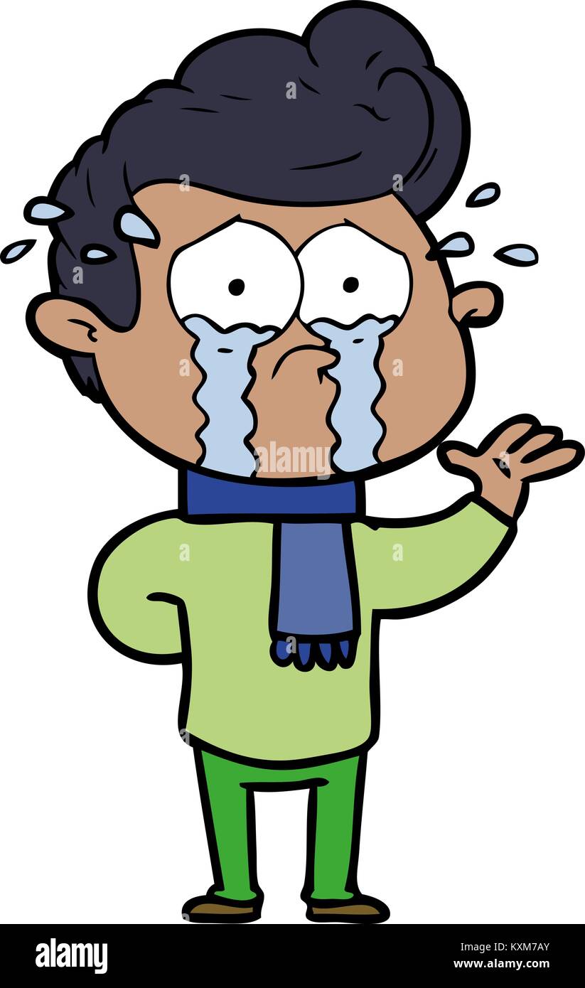 cartoon crying man Stock Vector Image & Art - Alamy
