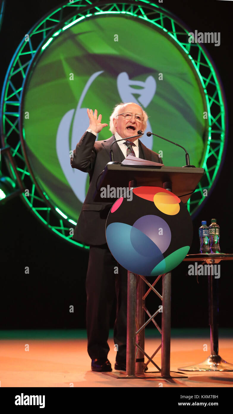 President Michael D Higgins officially opens the BT Young Scientist and ...