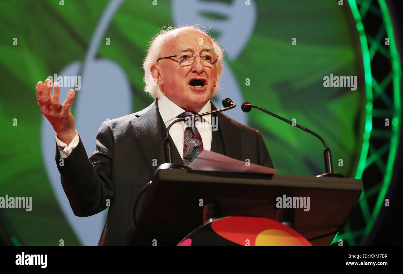 President Michael D Higgins officially opens the BT Young Scientist and ...