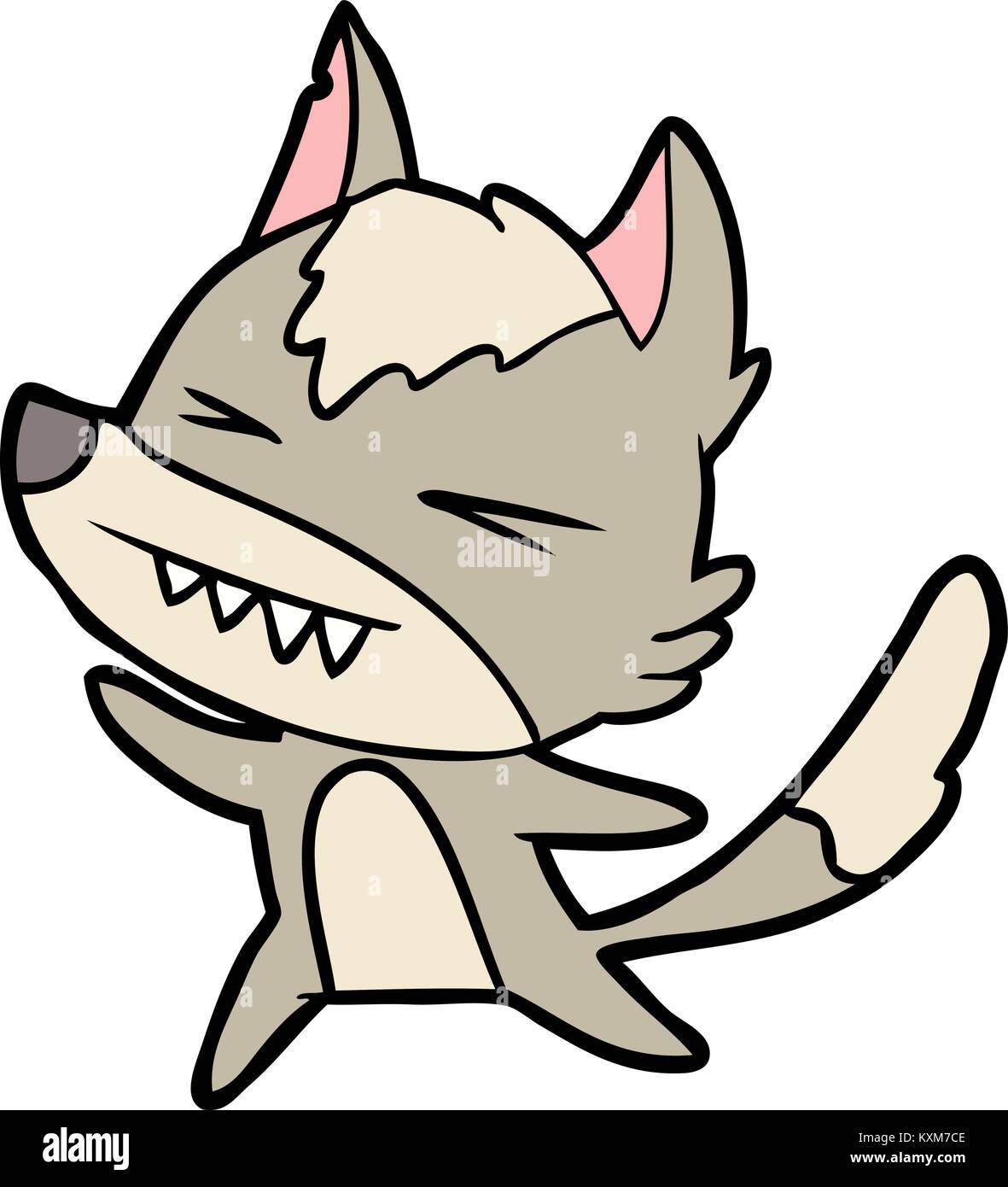 angry wolf cartoon Stock Vector Image & Art - Alamy