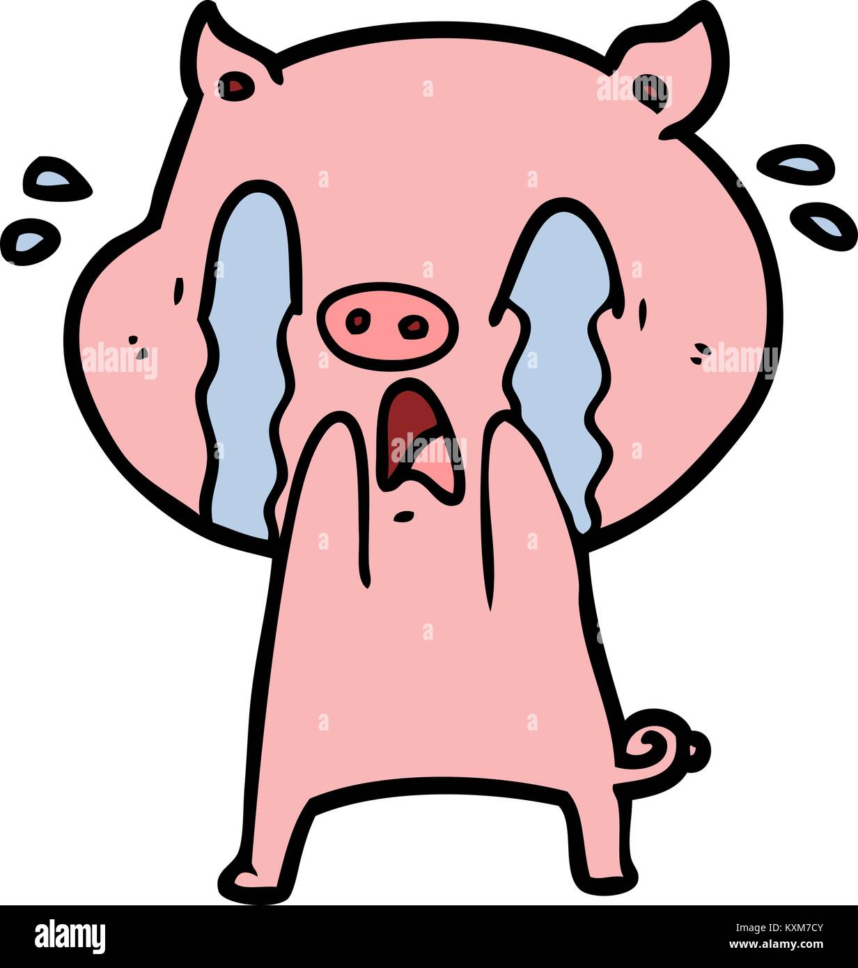 crying pig cartoon Stock Vector Image & Art - Alamy