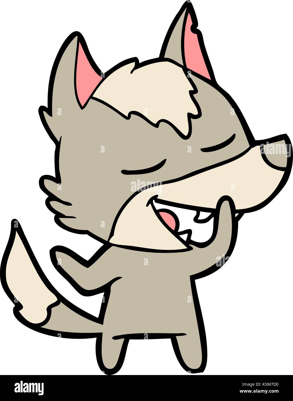 cartoon wolf laughing Stock Vector Image & Art - Alamy