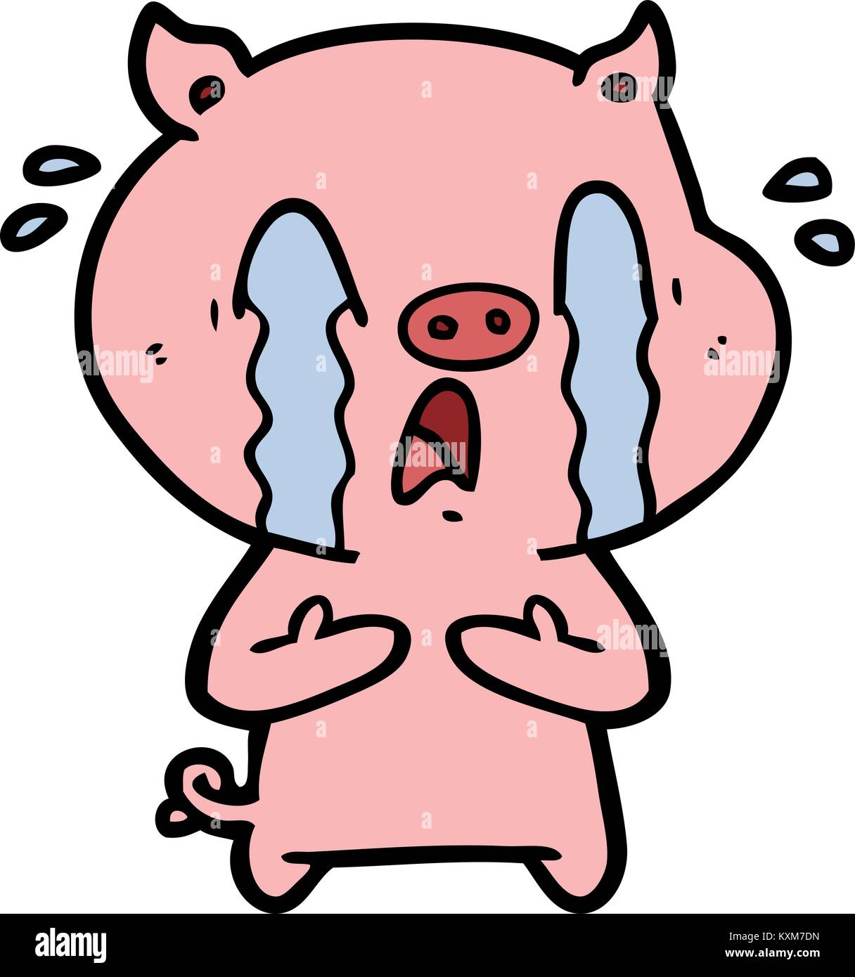 crying pig cartoon Stock Vector Image & Art - Alamy