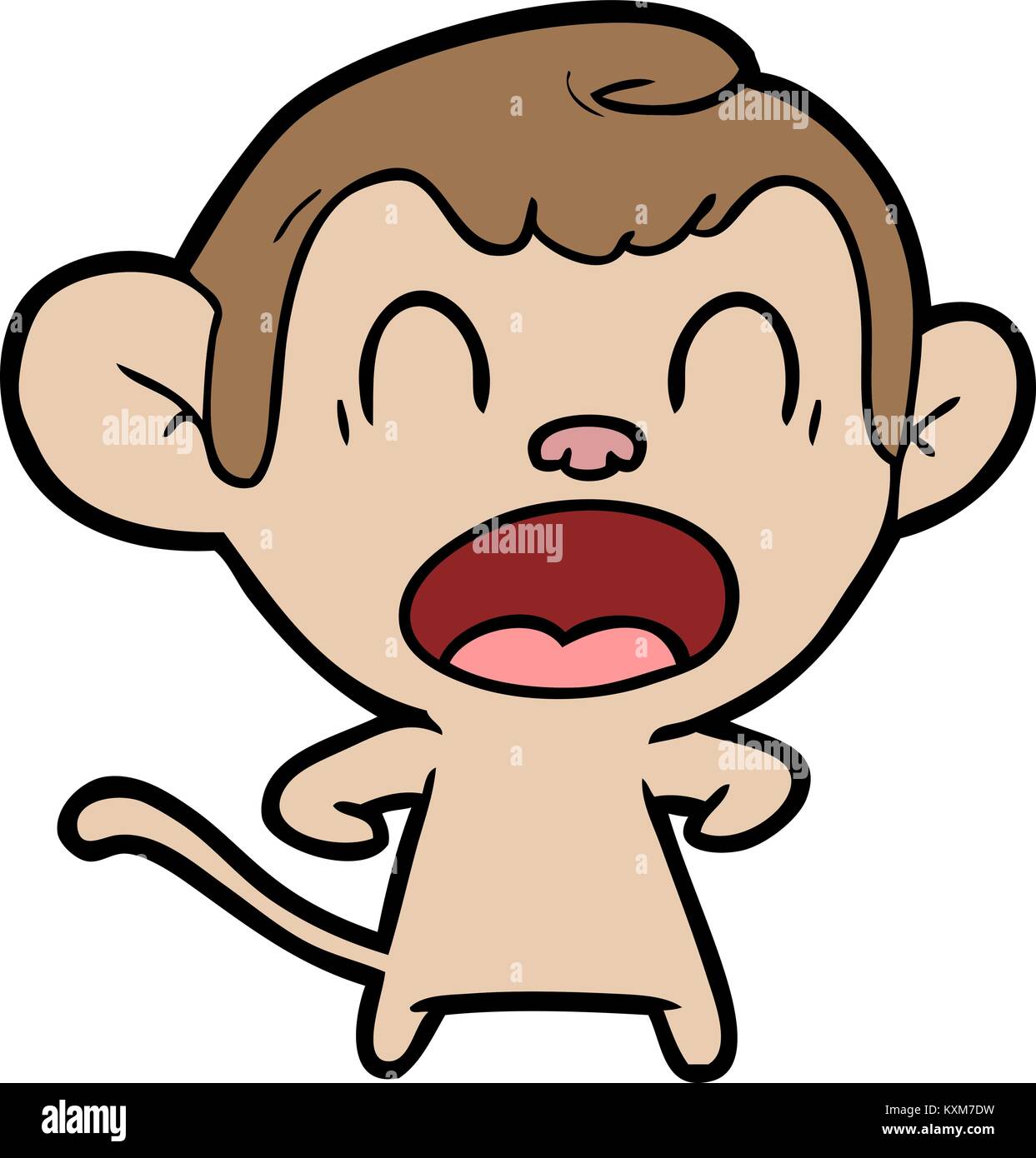 shouting cartoon monkey Stock Vector Image & Art - Alamy