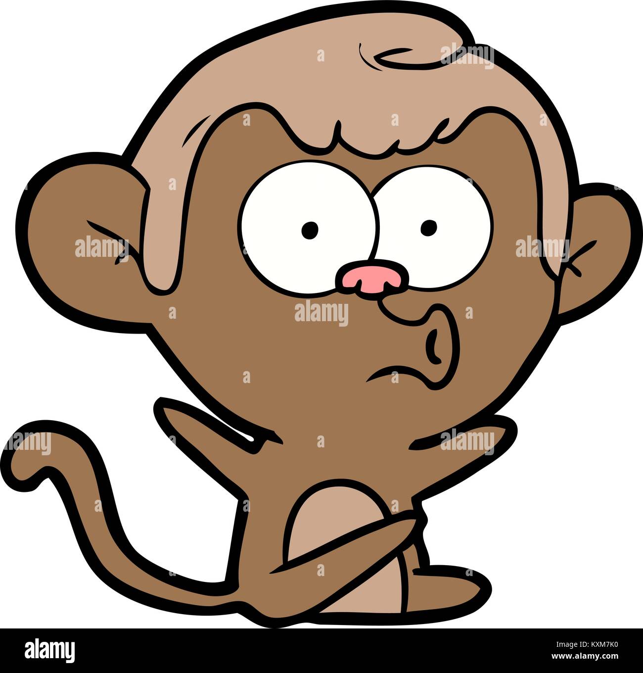 cartoon hooting monkey Stock Vector Image & Art - Alamy