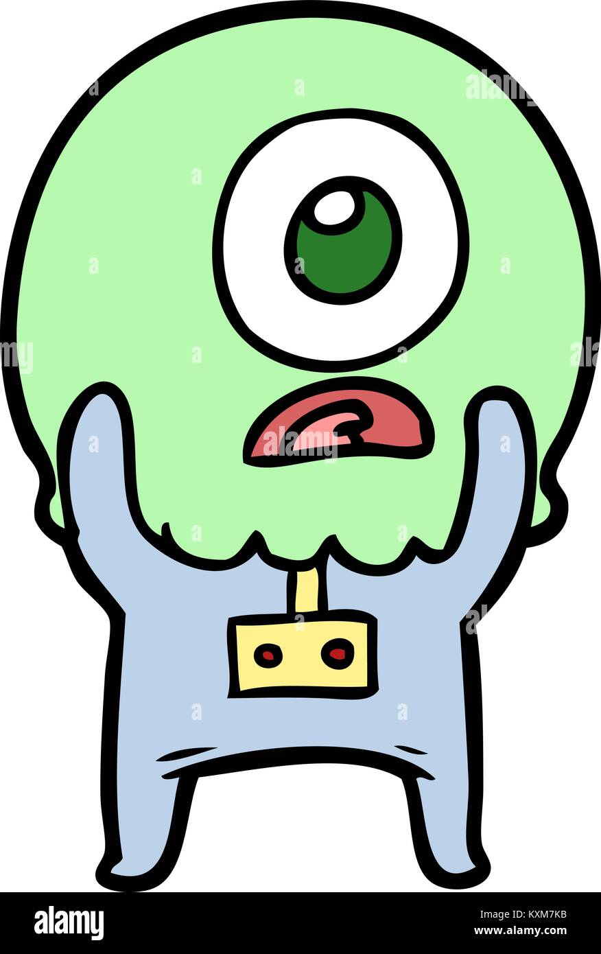 cartoon cyclops alien spaceman Stock Vector Image & Art - Alamy