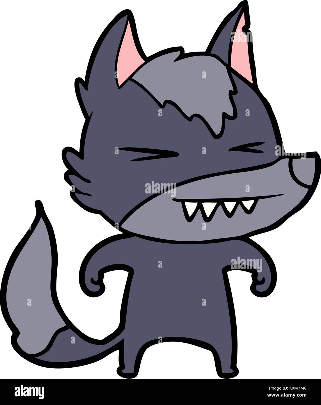 angry wolf cartoon Stock Vector Image & Art - Alamy