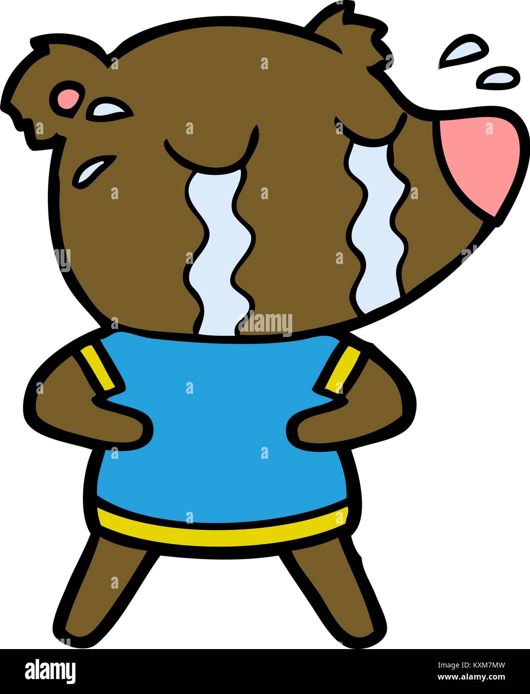 cartoon crying bear Stock Vector Image & Art - Alamy