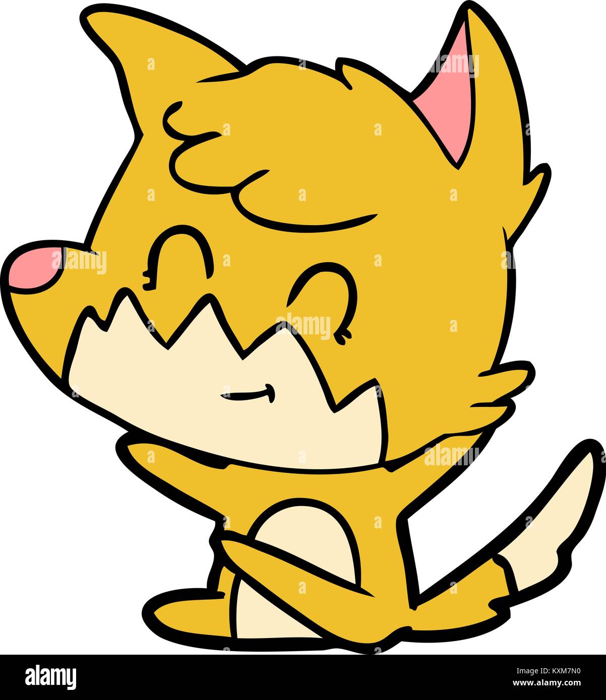 cartoon friendly fox Stock Vector Image & Art - Alamy