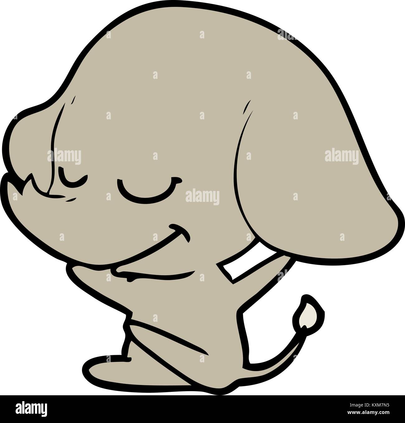 cartoon smiling elephant Stock Vector Image & Art - Alamy