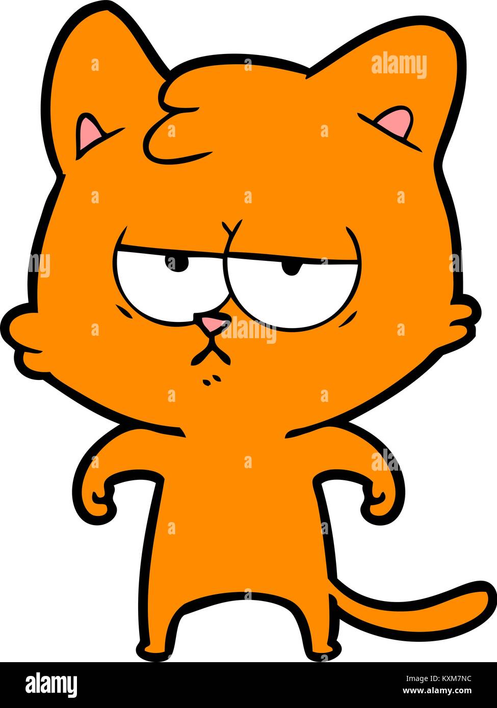 bored cartoon cat Stock Vector Image & Art - Alamy