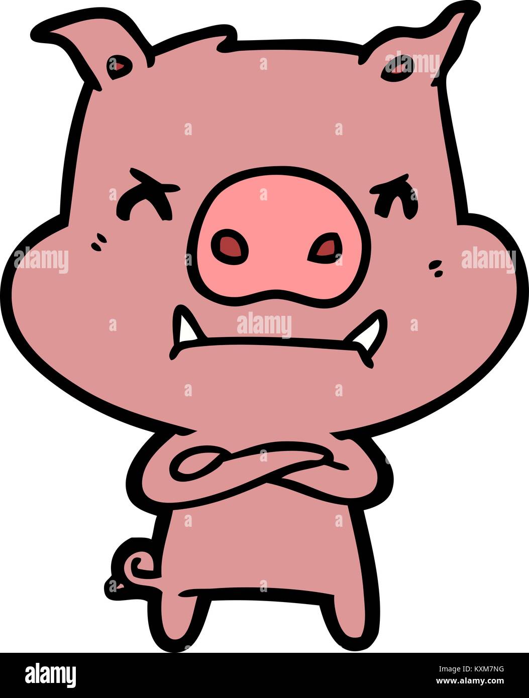 angry cartoon pig Stock Vector Image & Art - Alamy