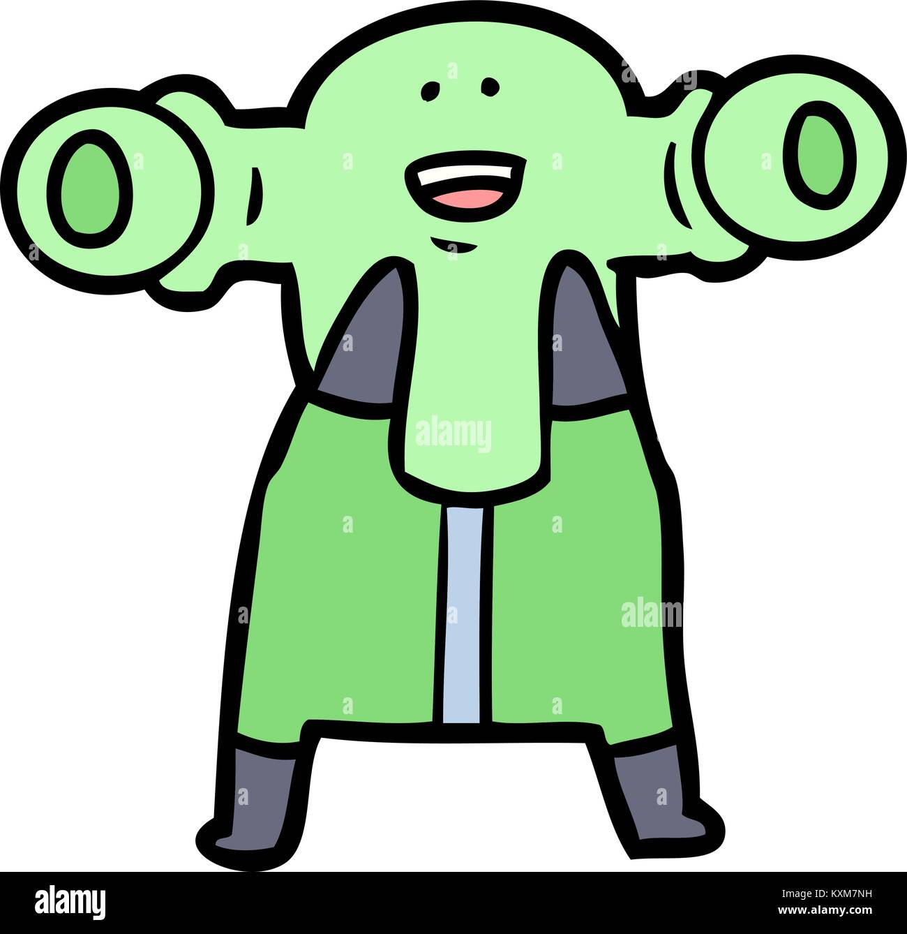 friendly cartoon alien Stock Vector Image & Art - Alamy