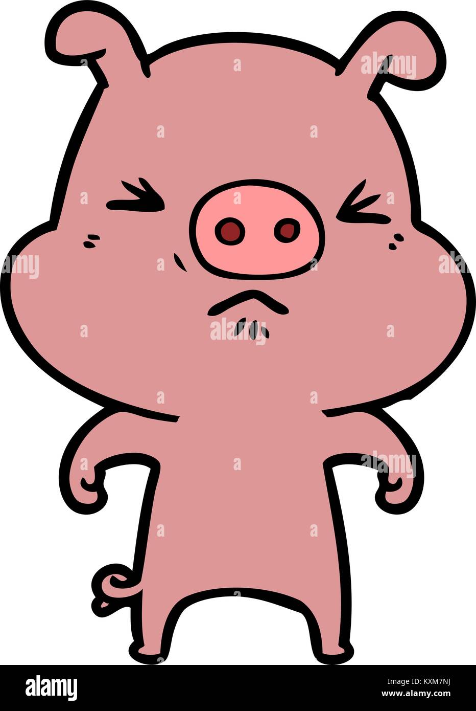 cartoon angry pig Stock Vector Image & Art - Alamy
